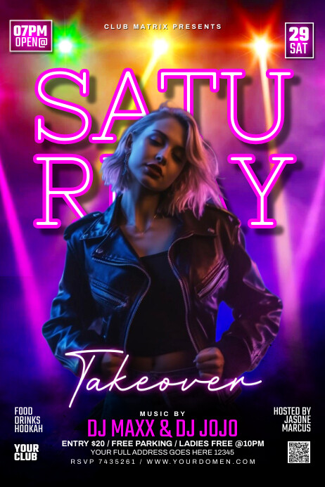 Saturday takeover Template | PosterMyWall