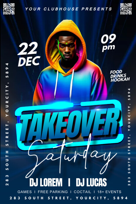 saturday takeover.a Template | PosterMyWall