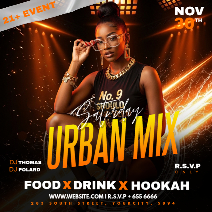 Plantilla de Saturday Urban Mix | PosterMyWall