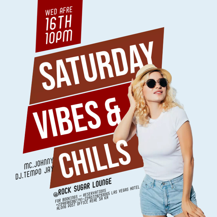 Saturday Vibes Template | PosterMyWall