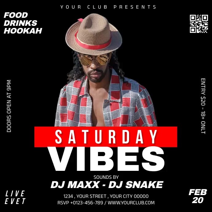 Plantilla de Saturday Vibes | PosterMyWall