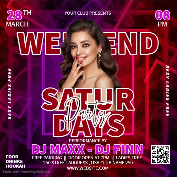 Saturday Weekend Party Template | PosterMyWall