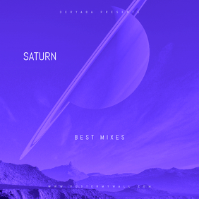 Saturn Space CD Cover Template | PosterMyWall