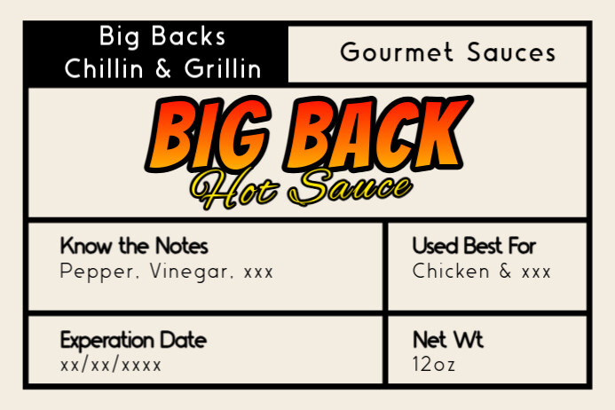 Sauce Label Template | PosterMyWall
