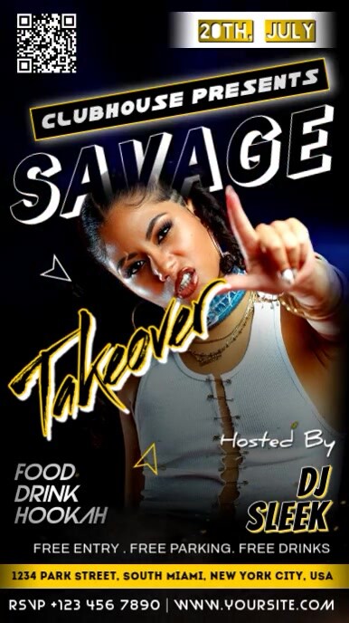 SAVAGE TAKEOVER PARTY FLYER TEMPLATE | PosterMyWall