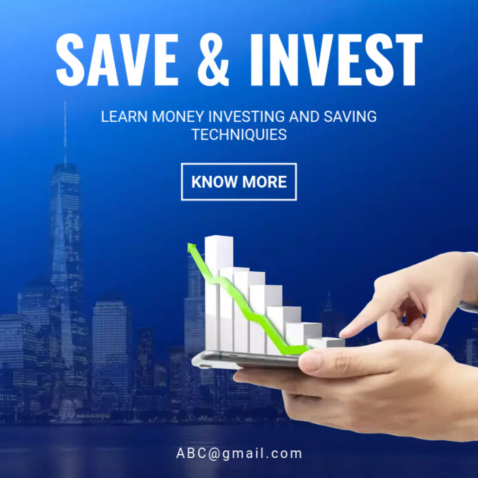 Save And Invest Template | PosterMyWall