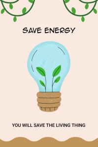 Save Energy Turn Off Lights Poster Template | PosterMyWall