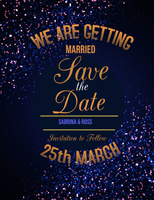 Save the date, wedding invitation Template | PosterMyWall