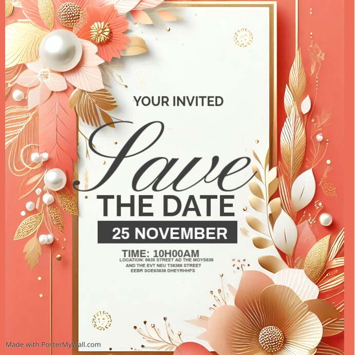 Copy of Save the date | PosterMyWall