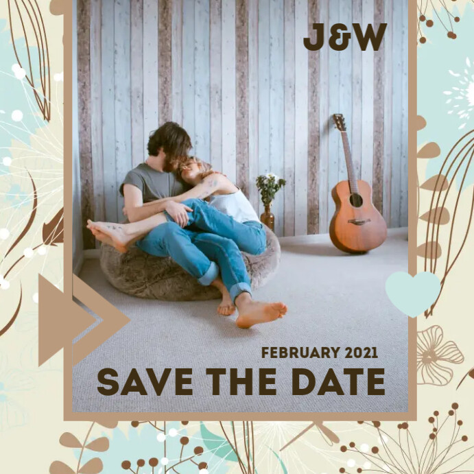 Save The Date Feb Template | PosterMyWall