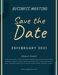 Save the date business meeting flyer template | PosterMyWall