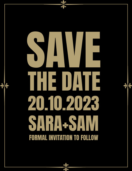SAVE THE DATE FLYER Template | PosterMyWall