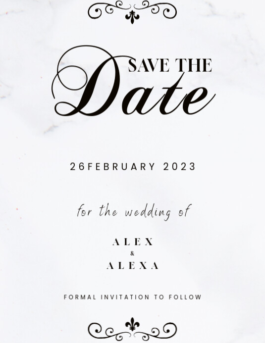 Copy of save the date FLYER TEMPLATE | PosterMyWall