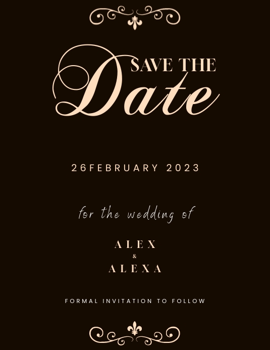 save the date FLYER TEMPLATE | PosterMyWall