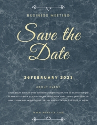 Save the date business meeting flyer template | PosterMyWall
