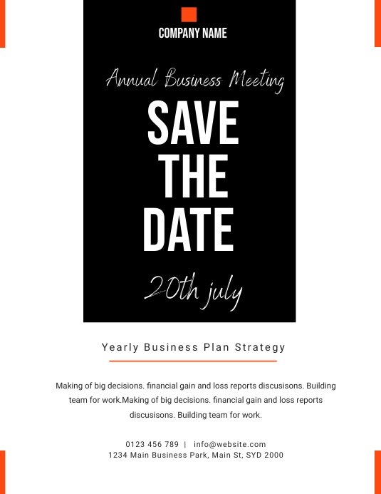 Copy of save the date FLYER TEMPLATE | PosterMyWall