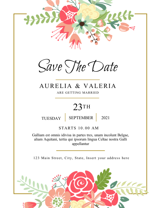 save the date flyer template design | PosterMyWall