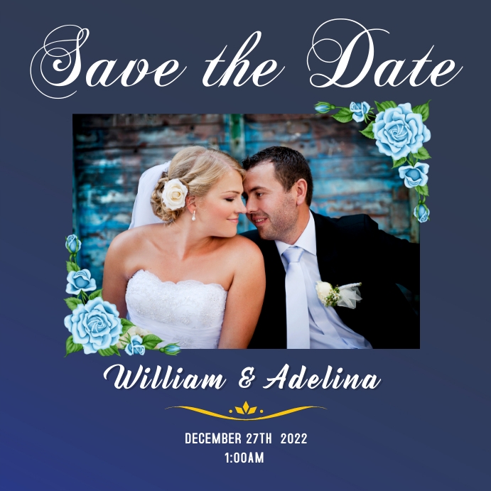 Save the date instagram post template | PosterMyWall