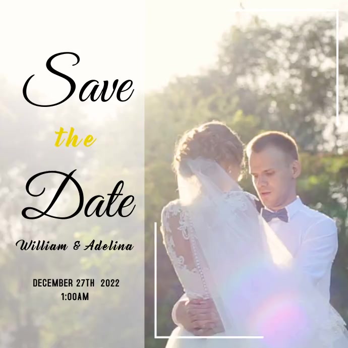 Save the date instagram post template | PosterMyWall