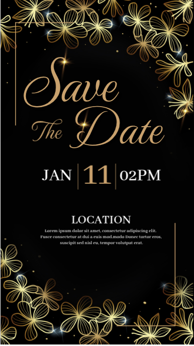Save The Date Instagram Story Template | PosterMyWall