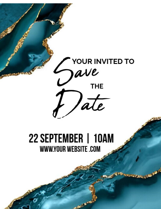 Save The Date Invitation Flyer Template | PosterMyWall