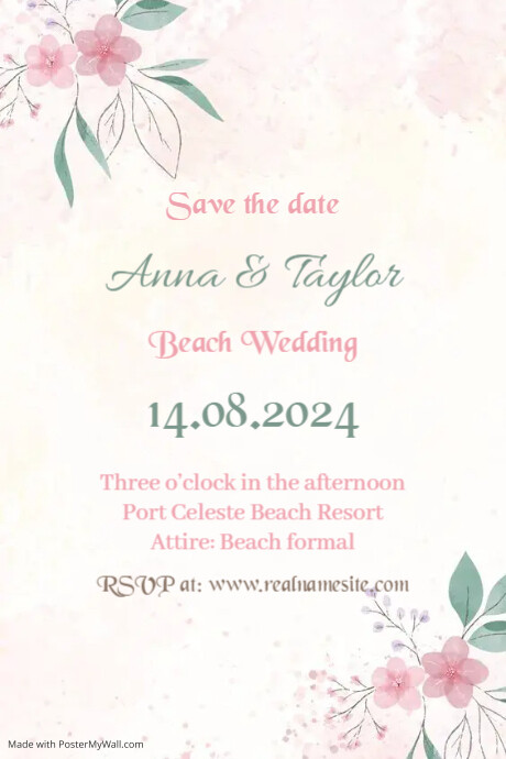 Save the Date Poster Template | PosterMyWall