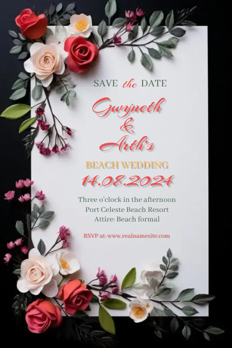 Plantilla de Save The Date Poster | PosterMyWall
