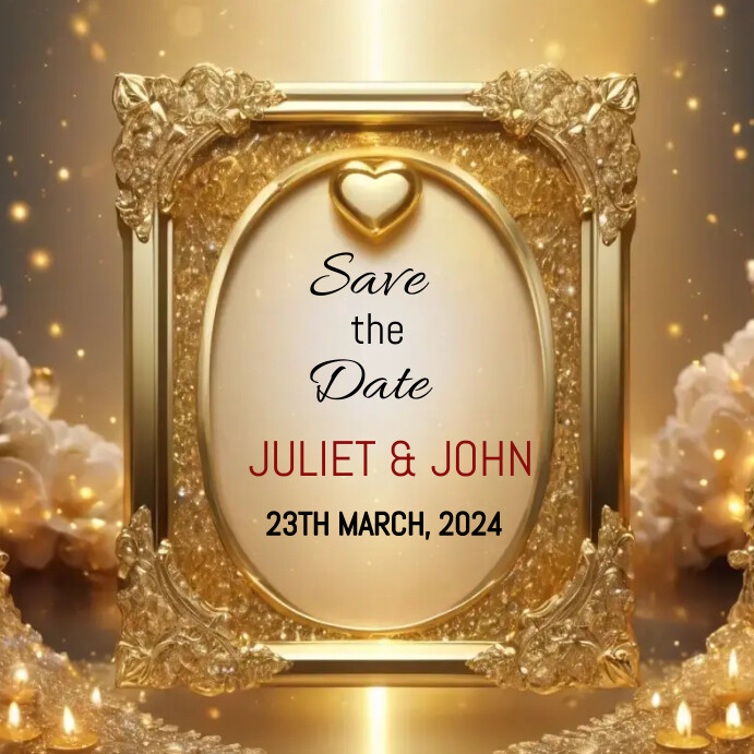 Plantilla de Save the date template | PosterMyWall