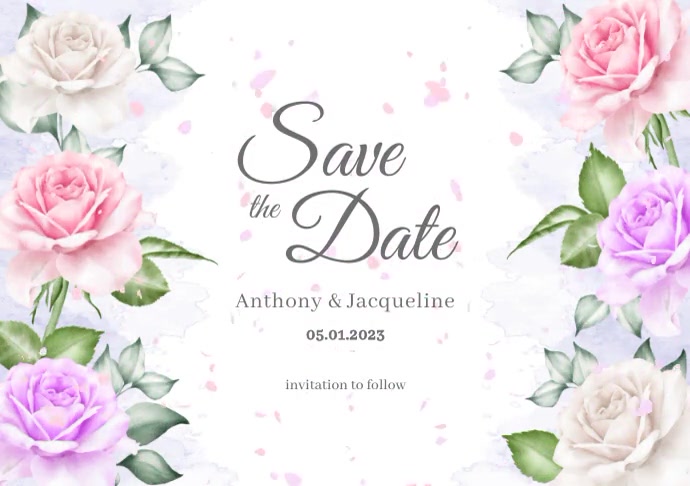Plantilla de Save The Date Template | PosterMyWall