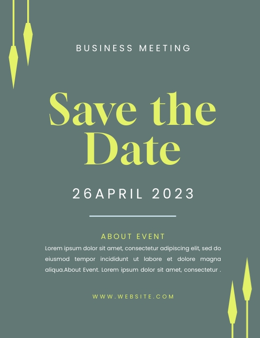 Modèle SAVE THE DATE TEMPLATE | PosterMyWall