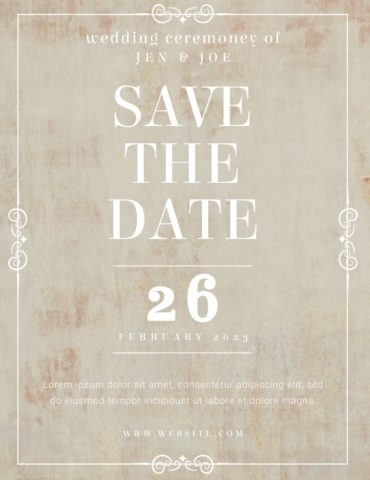 Copy of SAVE THE DATE TEMPLATe | PosterMyWall