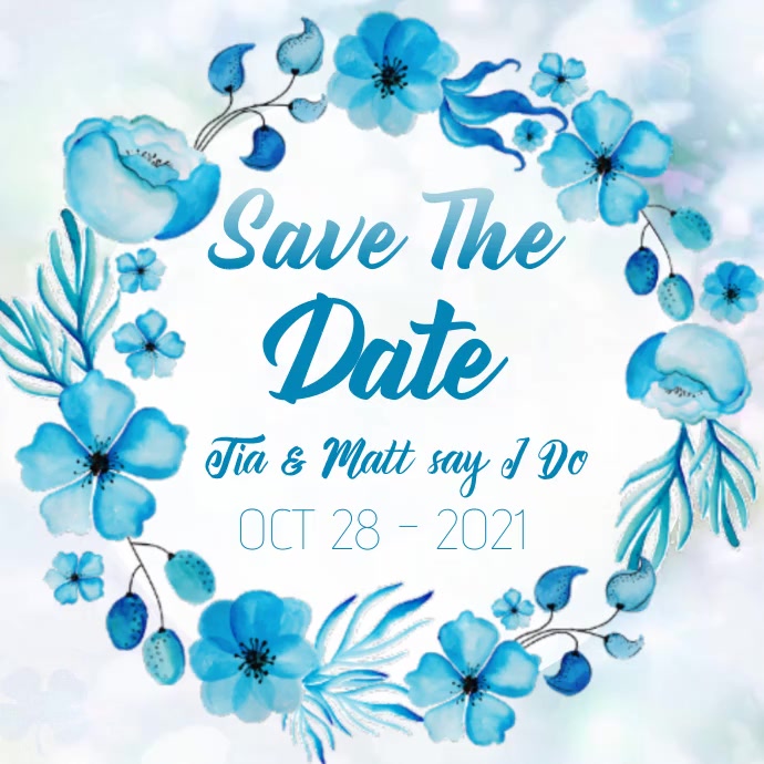 Save The Date Video Poster Template | PosterMyWall
