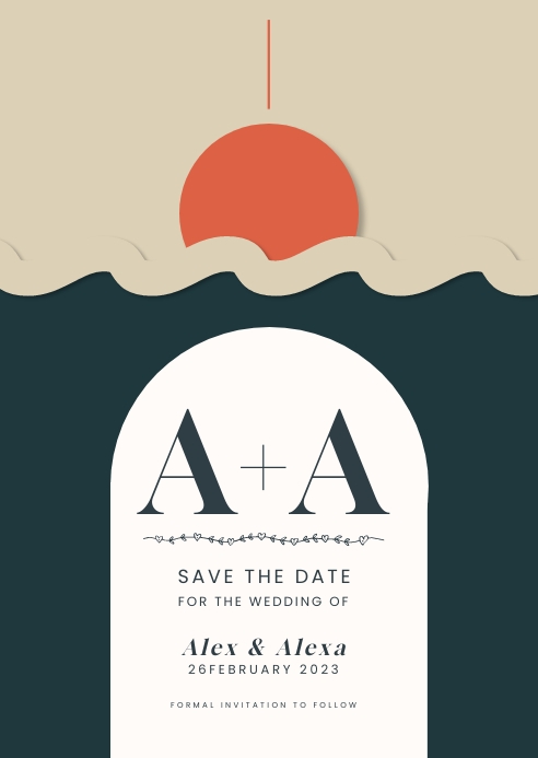 save the date wedding flyer Template | PosterMyWall