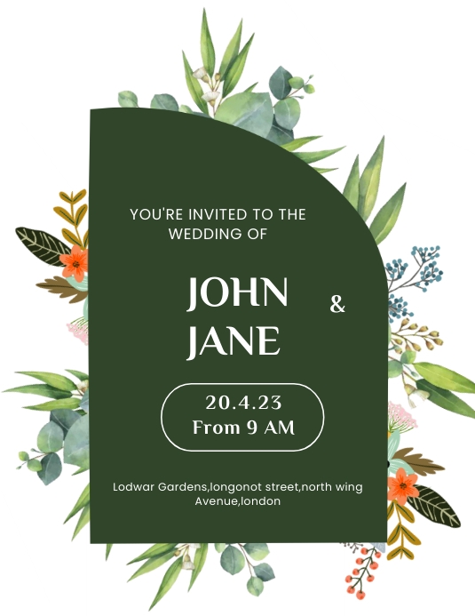 SAVE THE DATE WEDDING FLYER Template | PosterMyWall