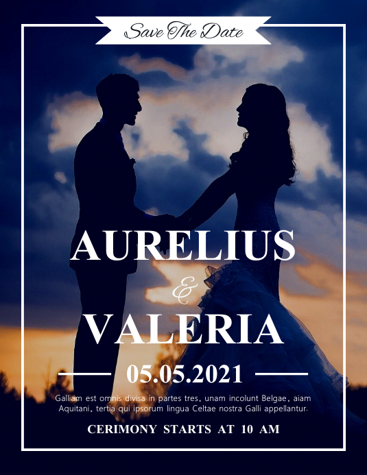 save the date wedding flyer event advertiseme Template | PosterMyWall