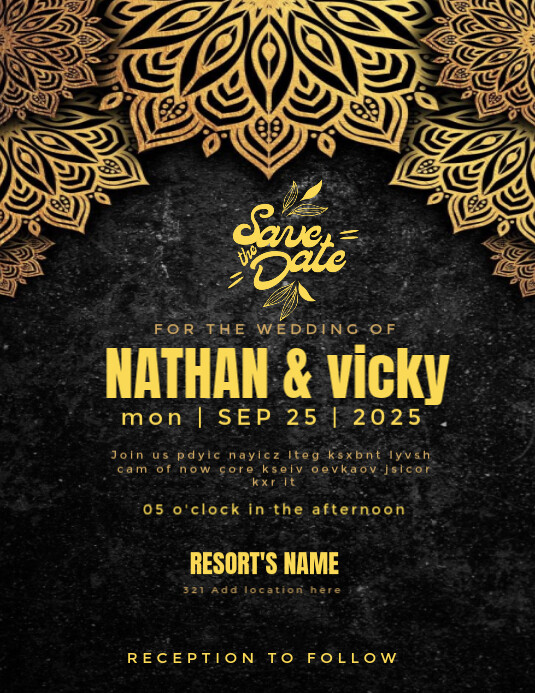 Save the Date / Wedding Flyers Template | PosterMyWall