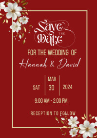 Save the Date Wedding Invitation Card Template | PosterMyWall