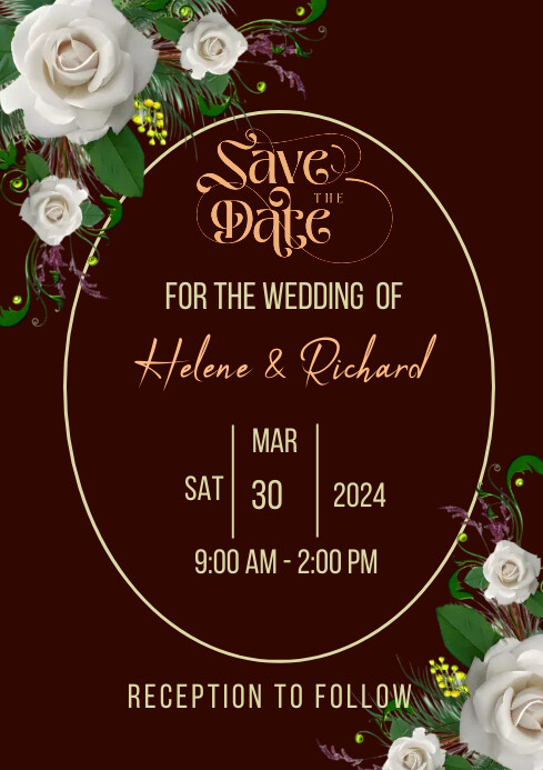 Save the Date Wedding Invitation Card Template | PosterMyWall