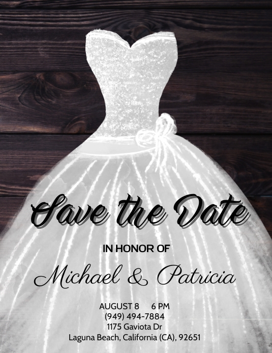 Copy of save the date wedding invitation | PosterMyWall