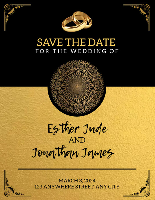 Save the date wedding invitation Template | PosterMyWall