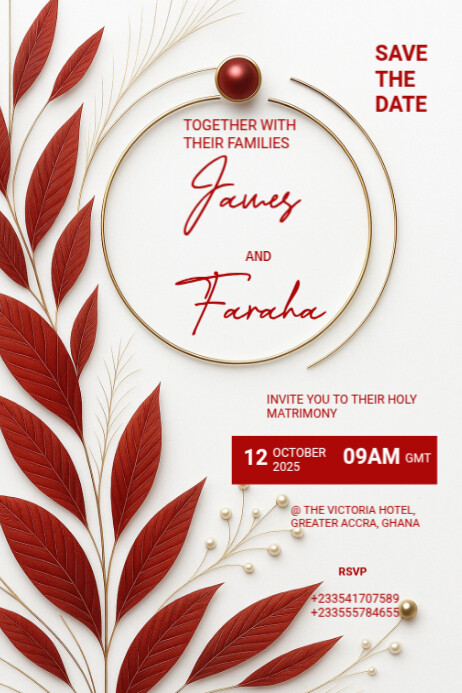 Save the date wedding invitation Template | PosterMyWall
