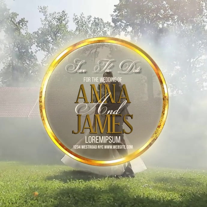sAVE THE DATE WEDDING invitation video Template | PosterMyWall