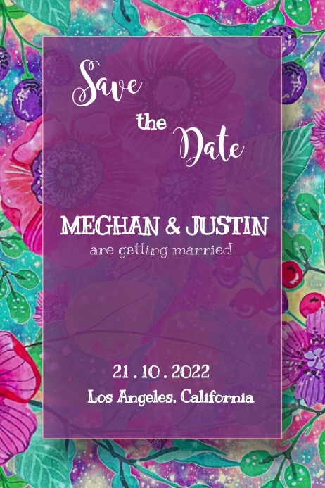 Save the date wedding poster template | PosterMyWall