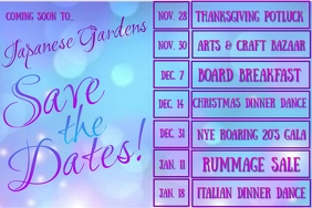 Save The Dates of Upcoming Events Template | PosterMyWall