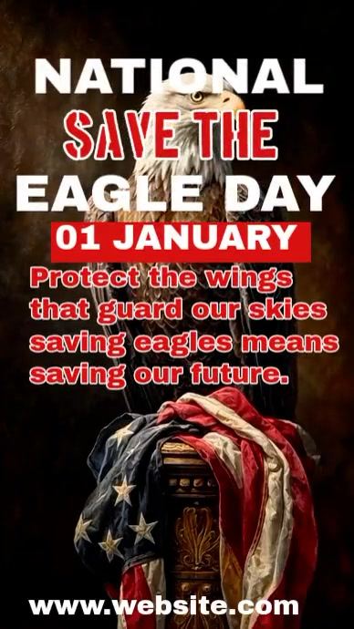 Save the Eagles day video Template | PosterMyWall