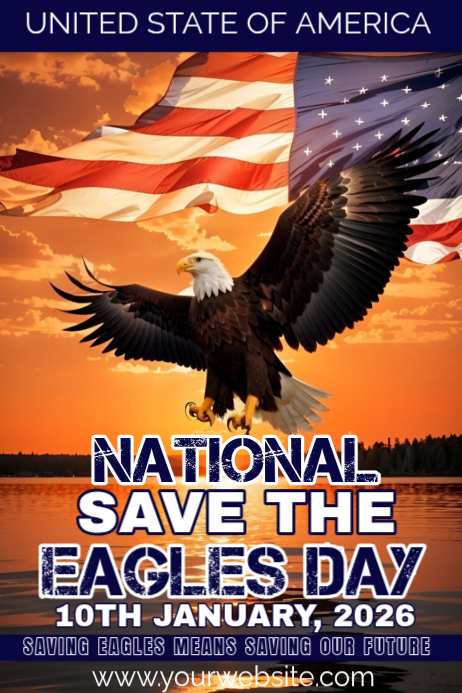 Save the eagles poster Template | PosterMyWall