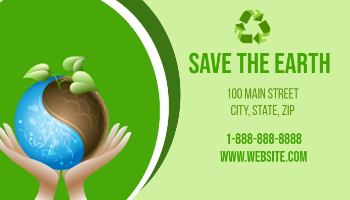 Copy of Save the Earth Business Card | PosterMyWall