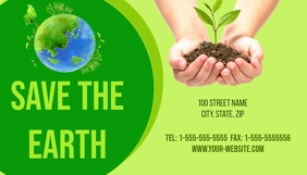 Save the earth business card Template | PosterMyWall