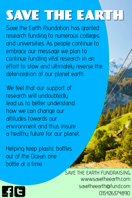 Save the Earth Template | PosterMyWall