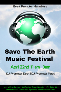 save the earth environment go green poster template | PosterMyWall